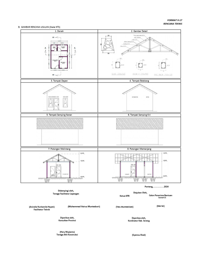 Rencana Gambar Teknik Skala NTS | PDF