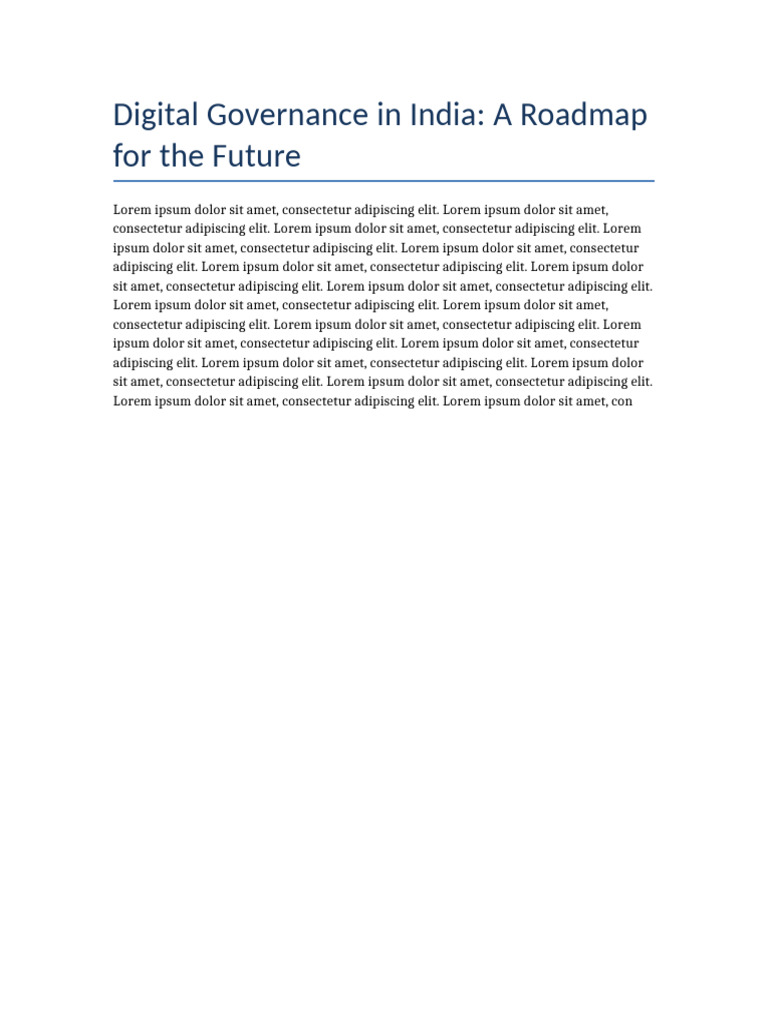 Digital Governance India | PDF