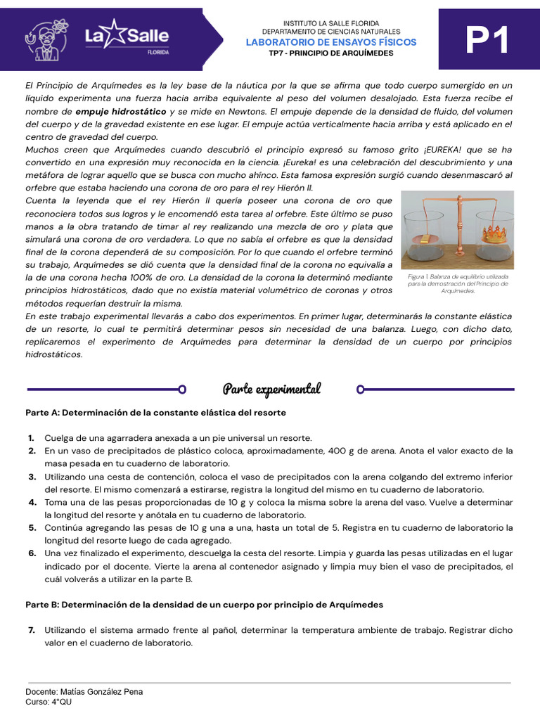 TP7 - Lef | PDF | Densidad | Cantidades fisicas