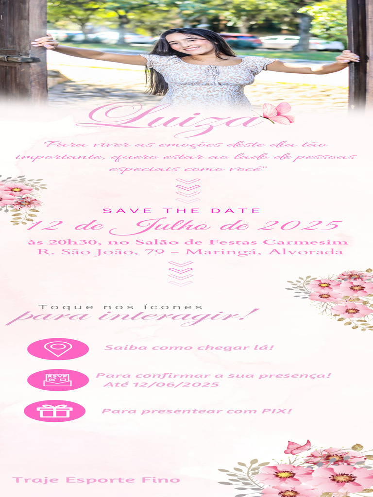 Convite 15 Anos Luiza | PDF