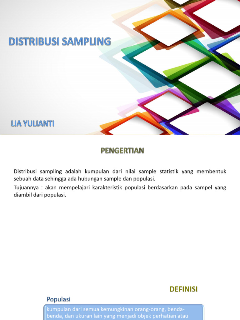 Pertemuan 6 Distribusi Sampling | PDF