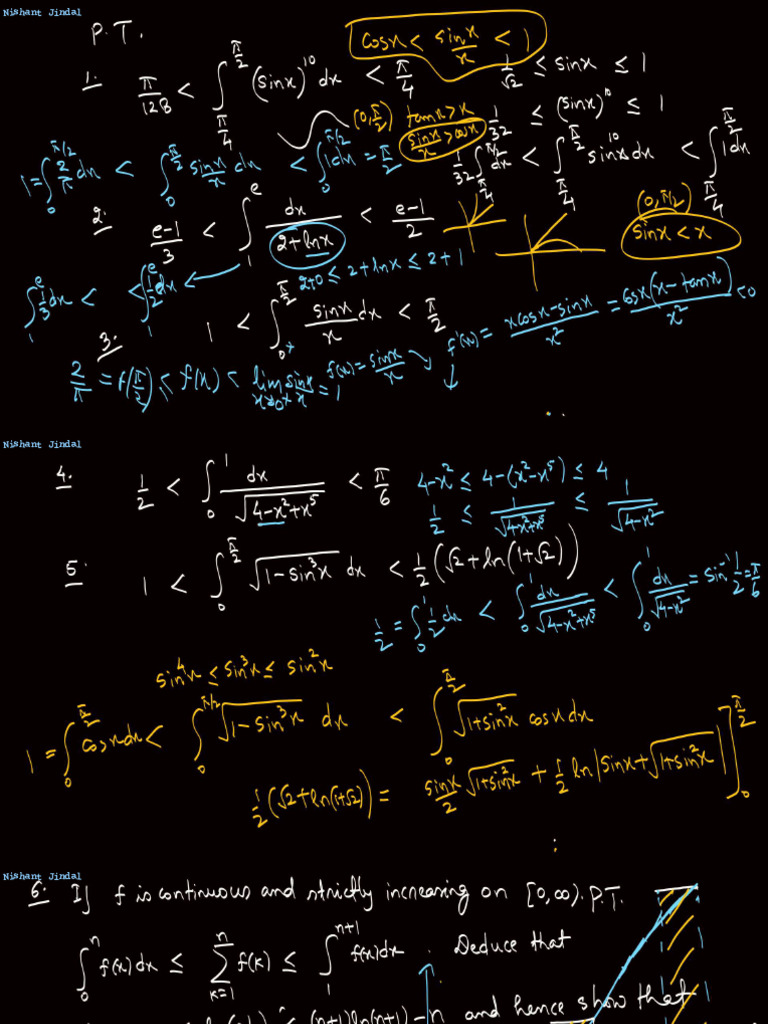 Definite Integration - L-10 (Class Notes) NJ - 247 | PDF