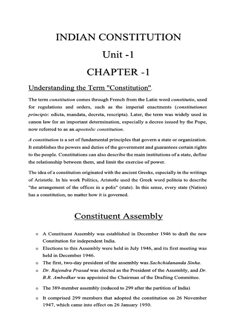 Overview of India's Constitution | PDF