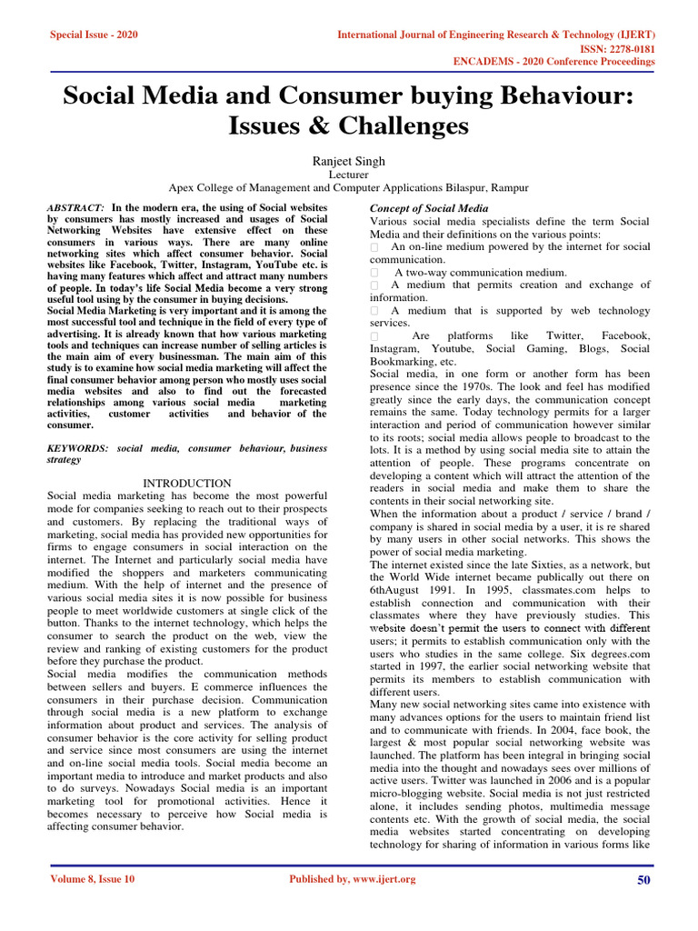 Social Media Consumer Behaviour | PDF | Social Media | Popular Culture ...