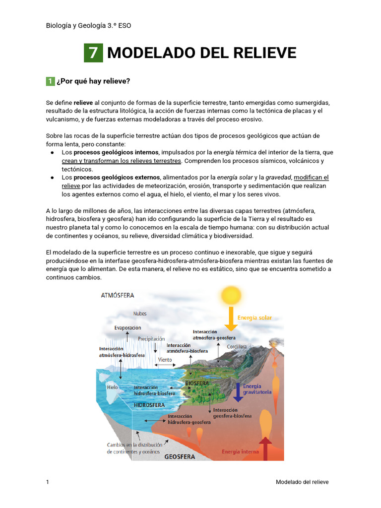 Modelado Del Relieve Terrestre | PDF | glaciar | Placas tectónicas