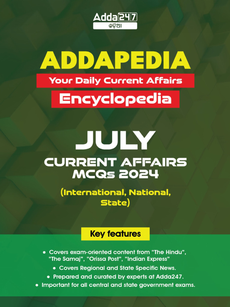 Addapedia July 2024 Monthly CA MCQs E-Book | PDF