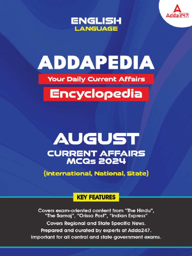 Addapedia August 2024 Monthly CA MCQs E-Book | PDF | Stars | Atmosphere Of Earth