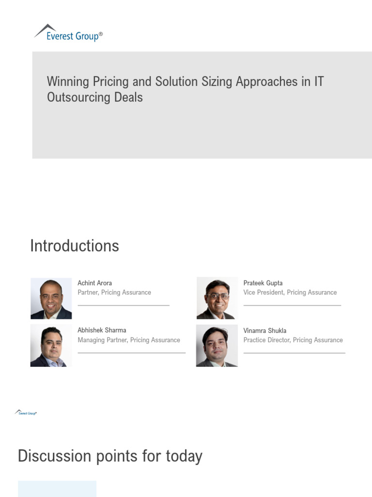 Everest Group - Webinar Deck - Winning Pricing and Solution Sizing ...