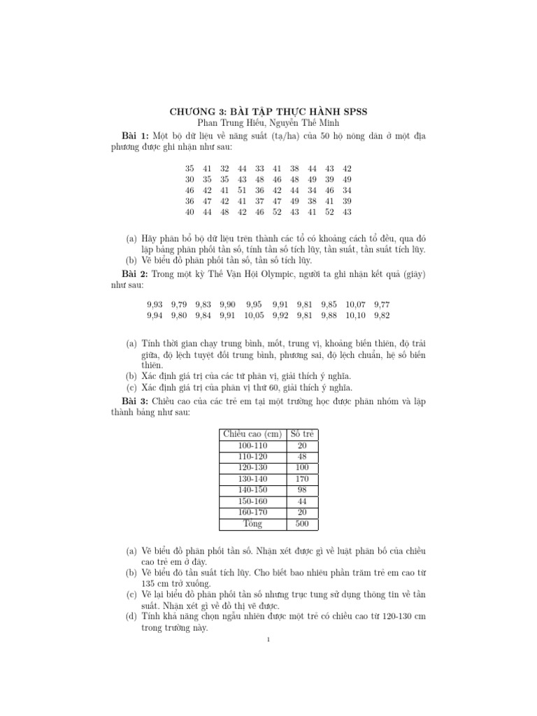 Xs Va NLTK - Chuong 3 - Bai Tap Thuc Hanh Spss | PDF