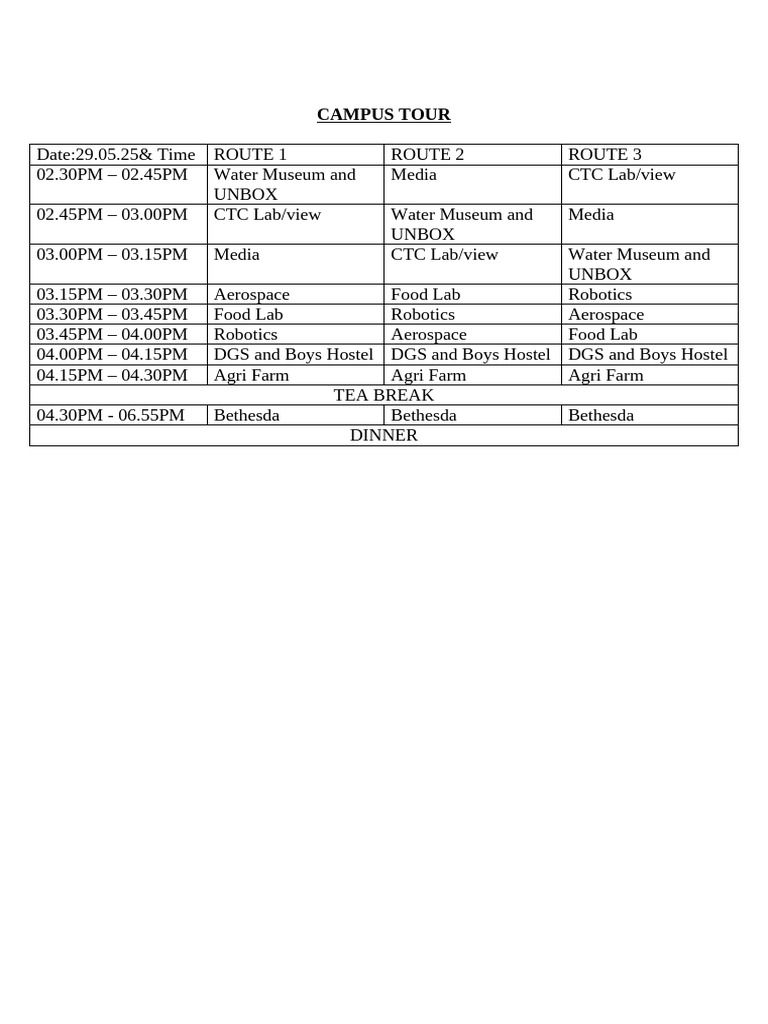 29th Campus Tour | PDF