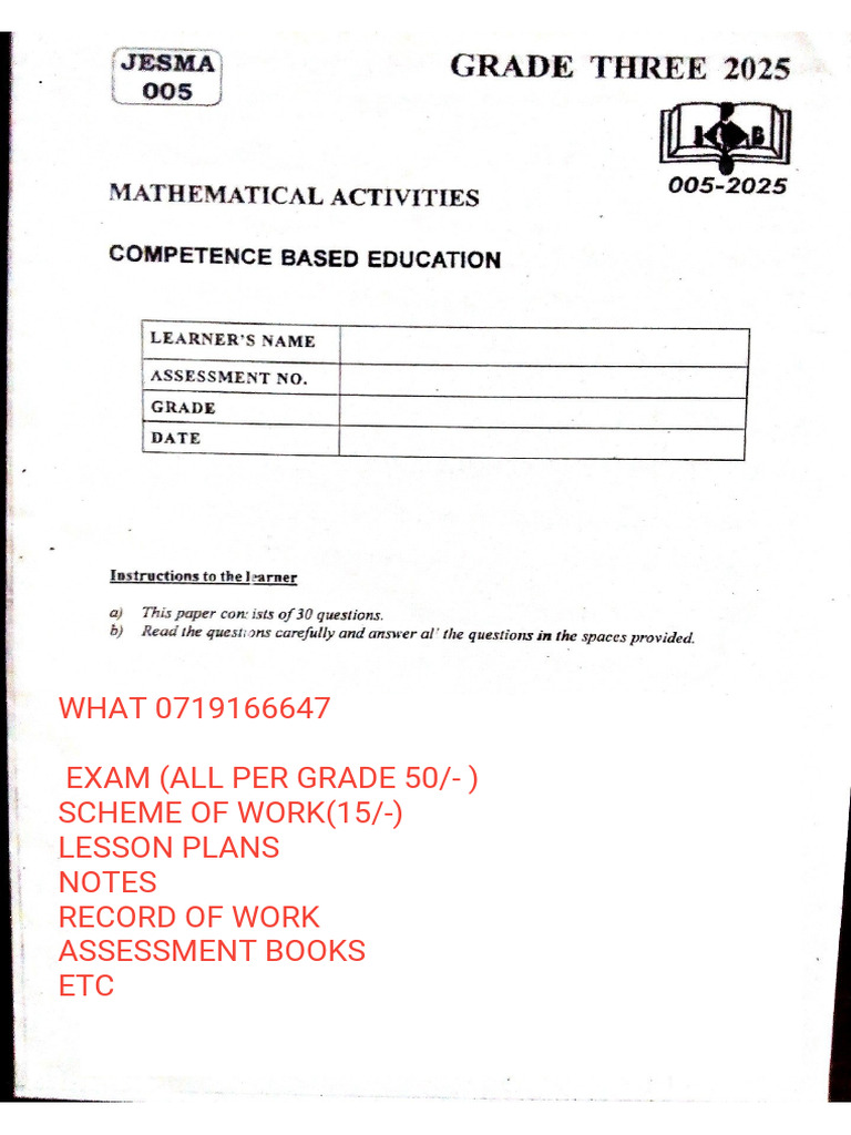 JESMA 005 GRADE 3 - 101 - Sign0 - Sign | PDF