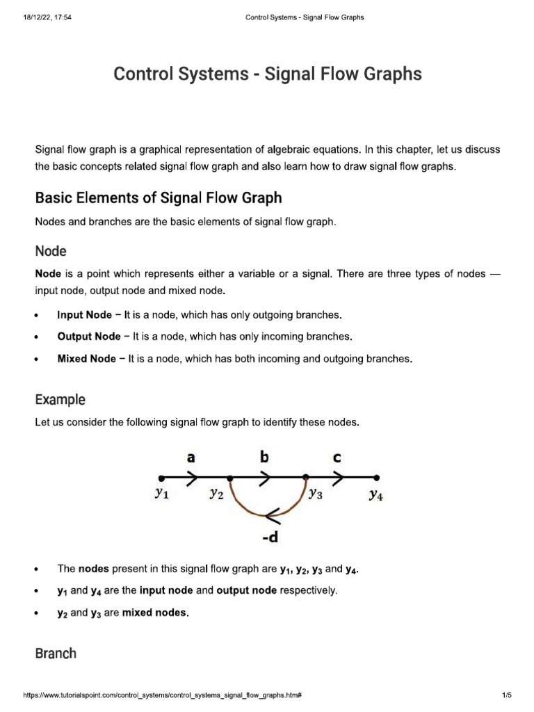 9 - Control Systems - Signal Flow Graphs | PDF