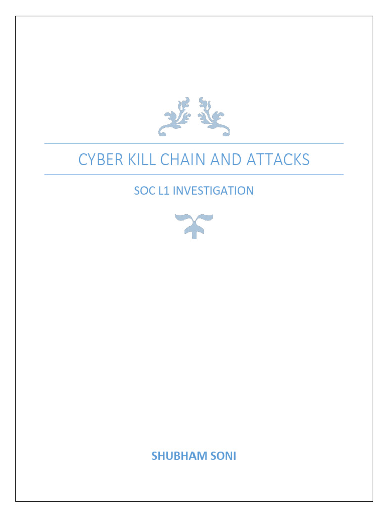 Cyber Kill Chain Overview for SOC Analysts | PDF | Malware | Security