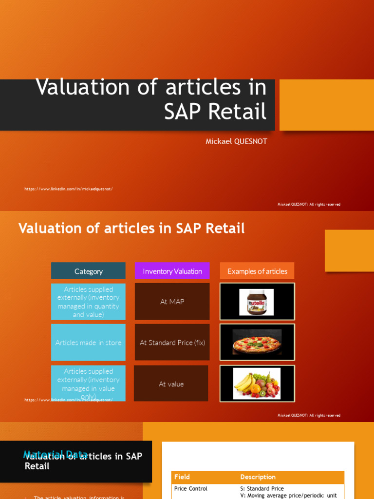 SAP Retail Inventory | PDF | Inventory | Valuation (Finance)