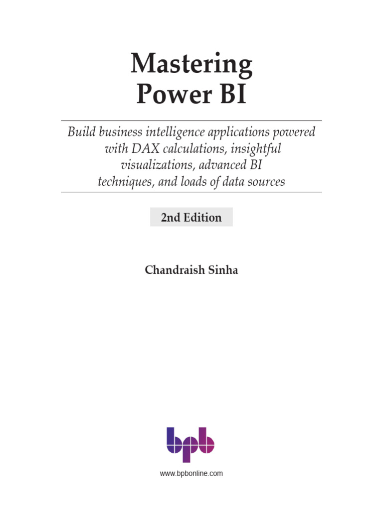Mastering Power BI: 2nd Edition Guide | PDF | Artificial Intelligence | Intelligence (AI ...