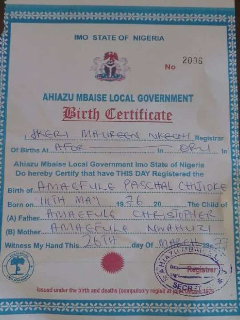 Mother and Uncle Birth Cirtificate | PDF