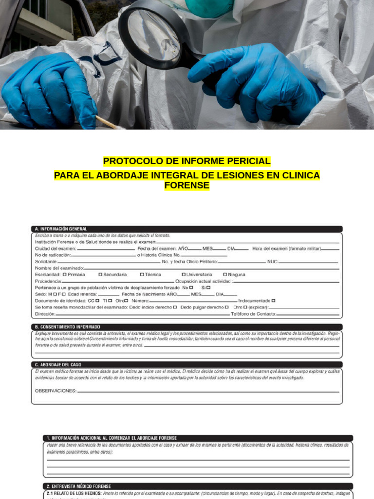 Protocolo de Informe Pericial | PDF | Coma | Enfermedades y trastornos humanos