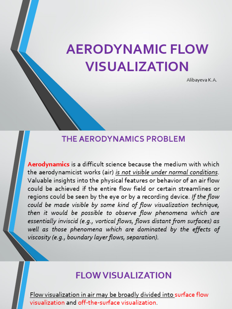 Lecture 6 - Aerodynamic Flow Visualization | PDF | Fluid Dynamics | Aerodynamics