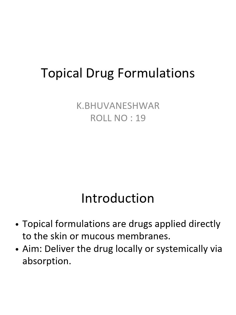 Topical Formulations - 20250516 - 095751 - 0000 | PDF