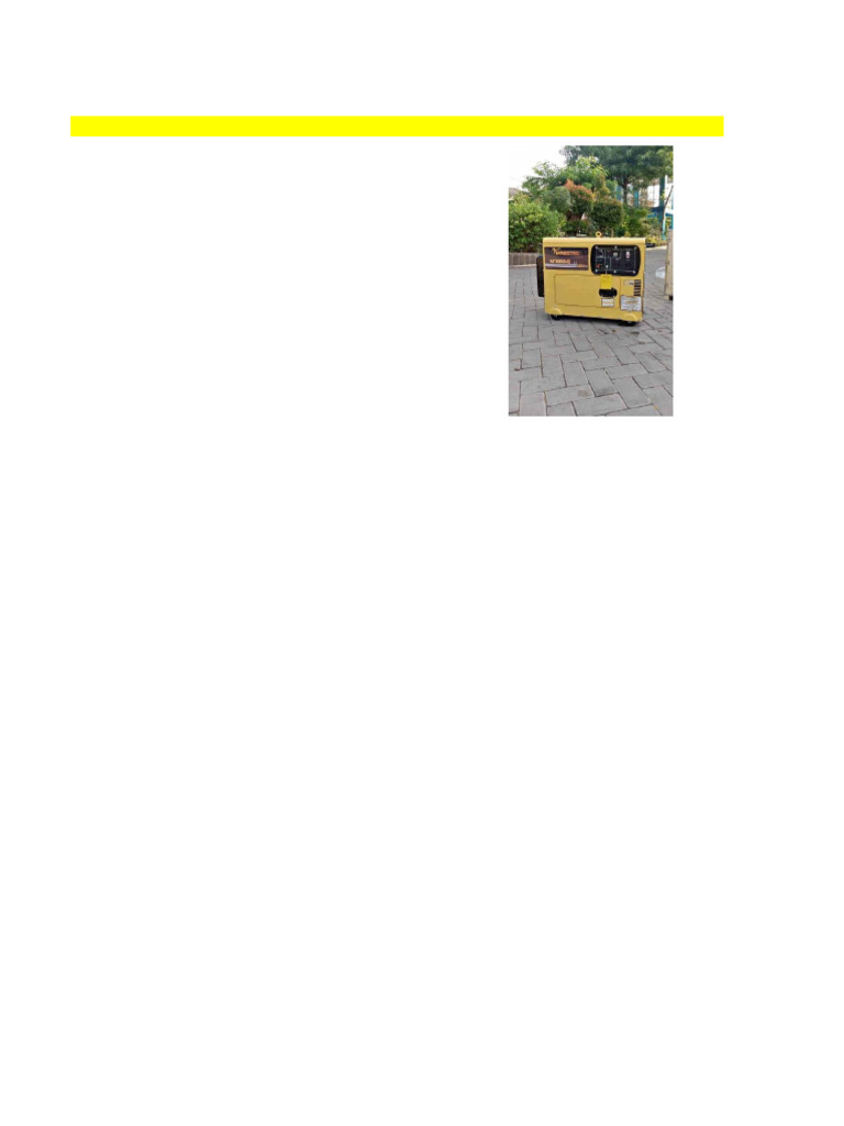Genset 5000 Watt | PDF