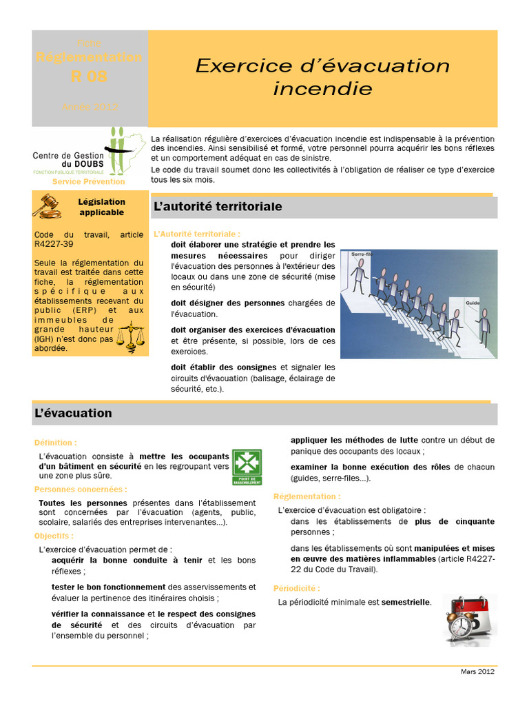 Fiche R08 Evacuation Incendie | PDF | Sécurité