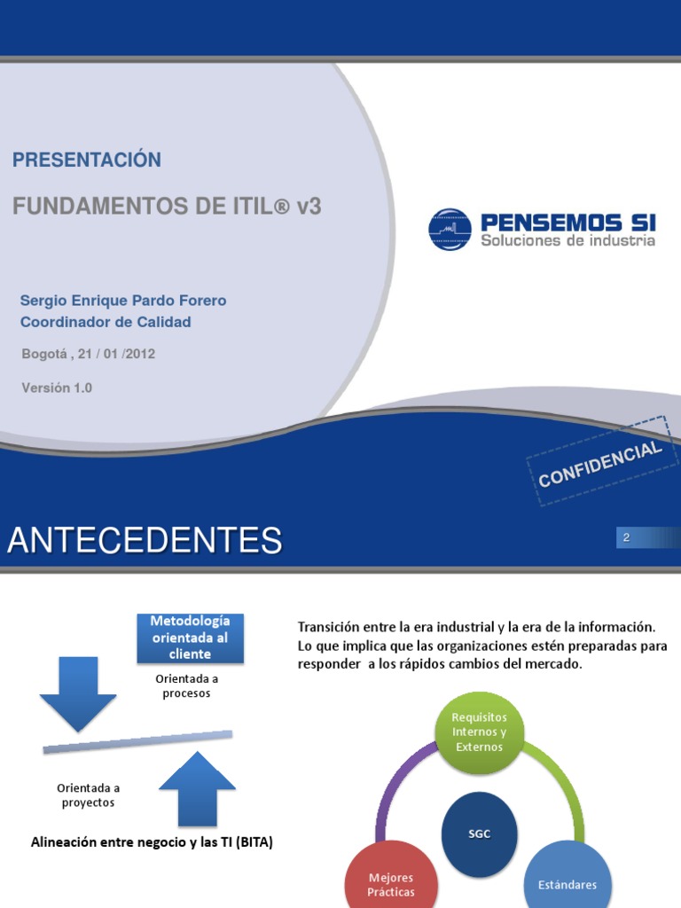 Mejores Practicas para Servicios - Fundamentos de ITIL | PDF | Itil ...
