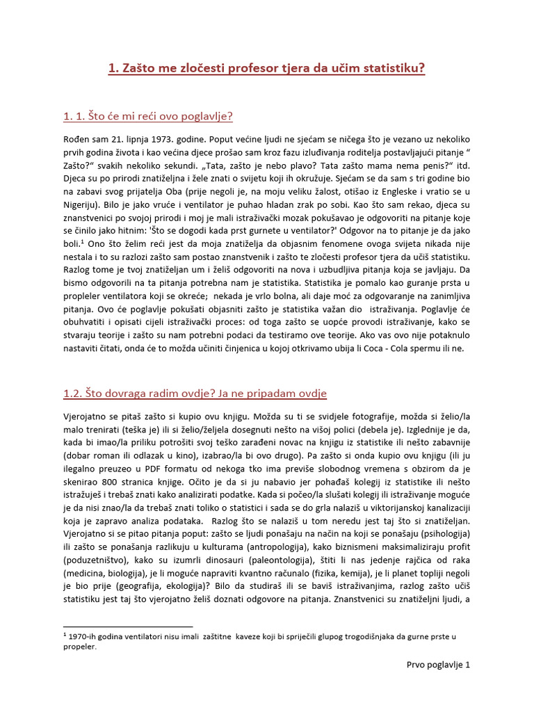 1.poglavlje Field Prijevod | PDF