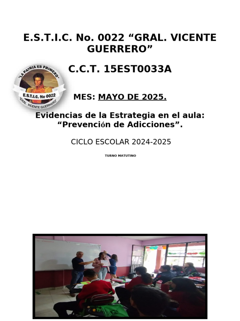 Prevención de Adicciones en E.S.T.I.C. 0022 | PDF