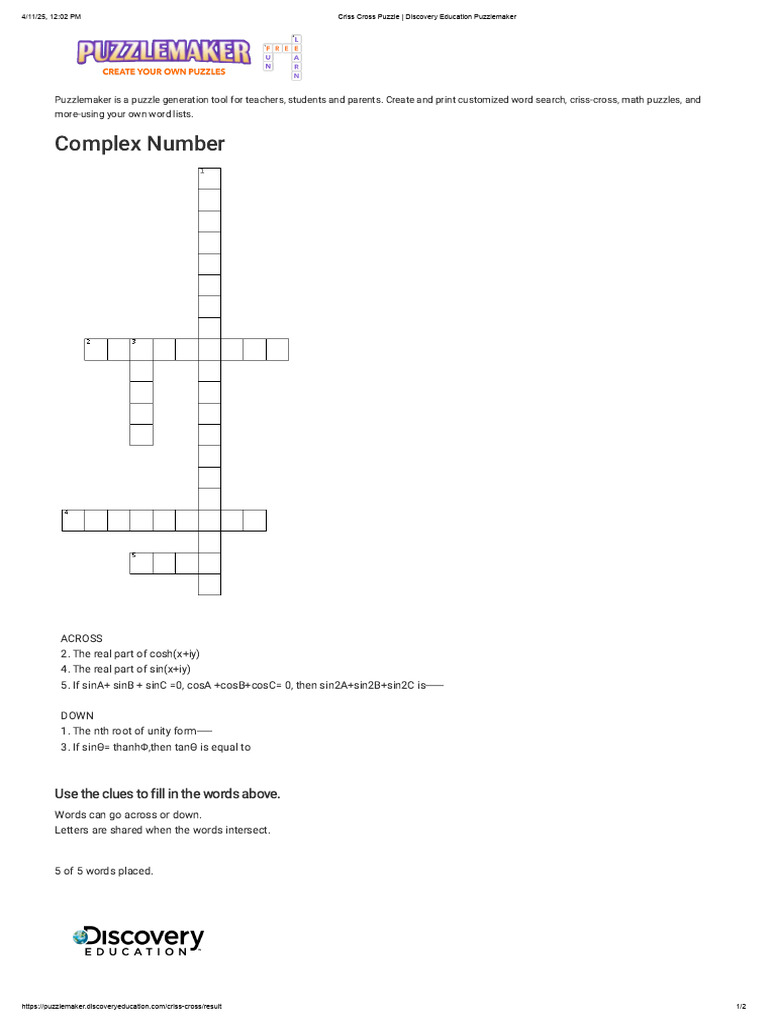 CrissCrossPuzzle VSG | PDF