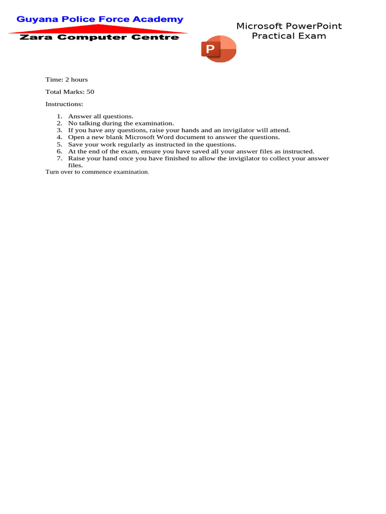 Powerpoint Exam (1) - 1 | PDF