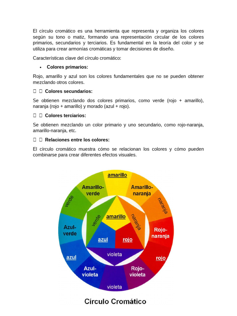 Círculo Cromático: Guía Básica y Práctica | PDF
