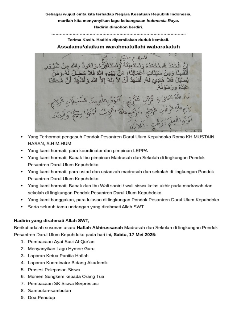 Teks Wisuda | PDF
