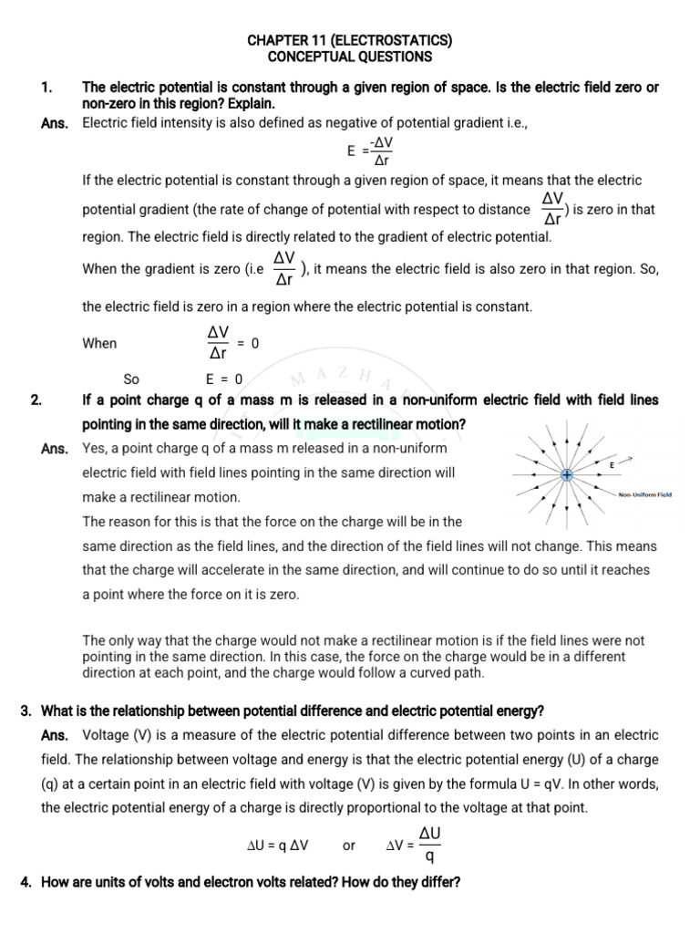 Unit # 11 Electrostatics | PDF