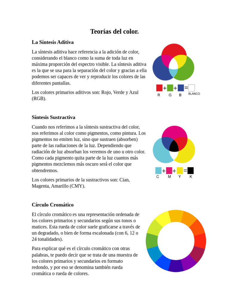 Teorías Del Color | PDF | Color | Matiz
