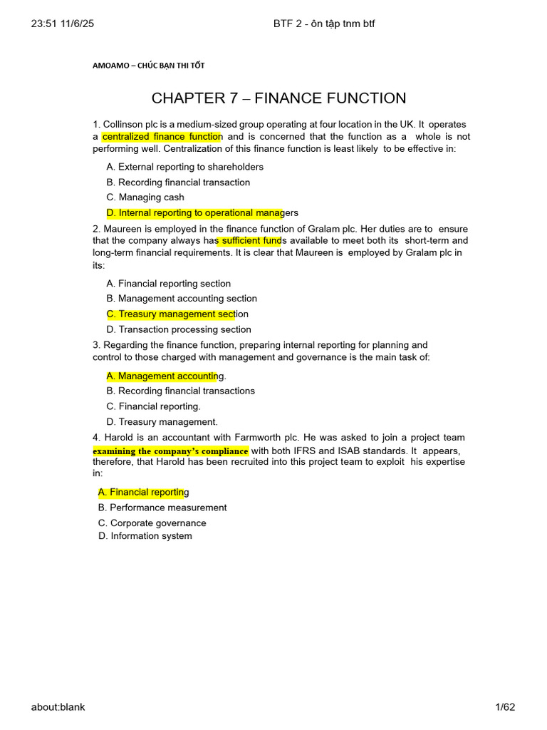 BTF 2 - Ôn Tập Tnm Btf | PDF | Bonds (Finance) | Banks
