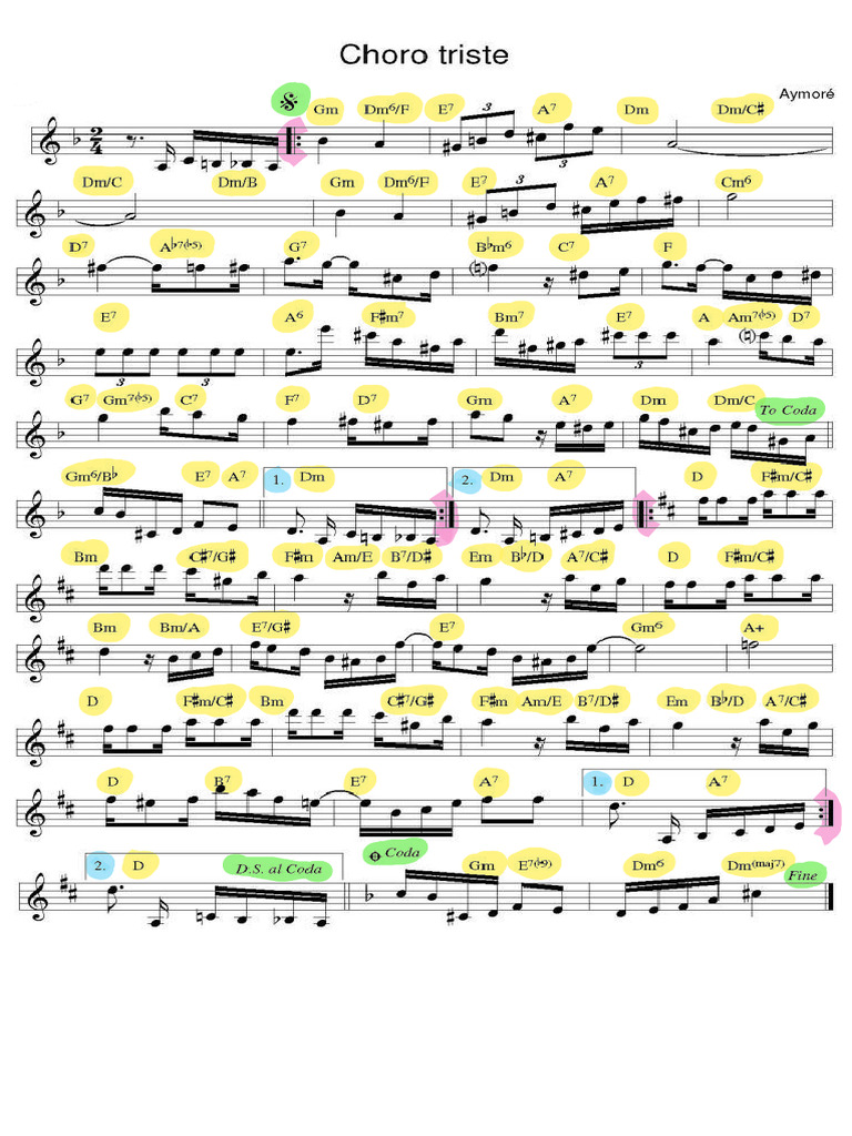 06-Choro Triste (Aymoré) - DM Choro | PDF