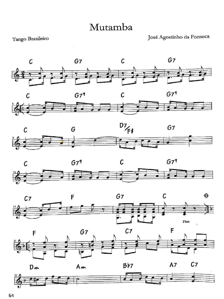 09-Mutamba (José Agostinho Da Fonseca) - C Tango Brasileiro | PDF