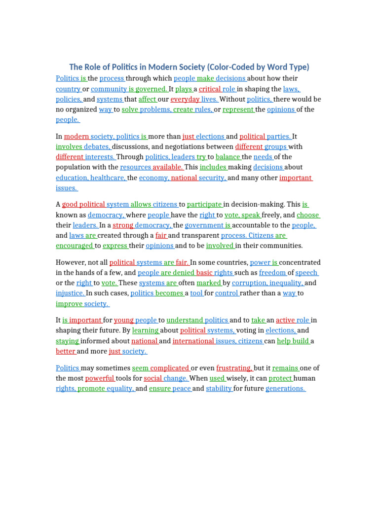 The Impact of Politics on Society | PDF