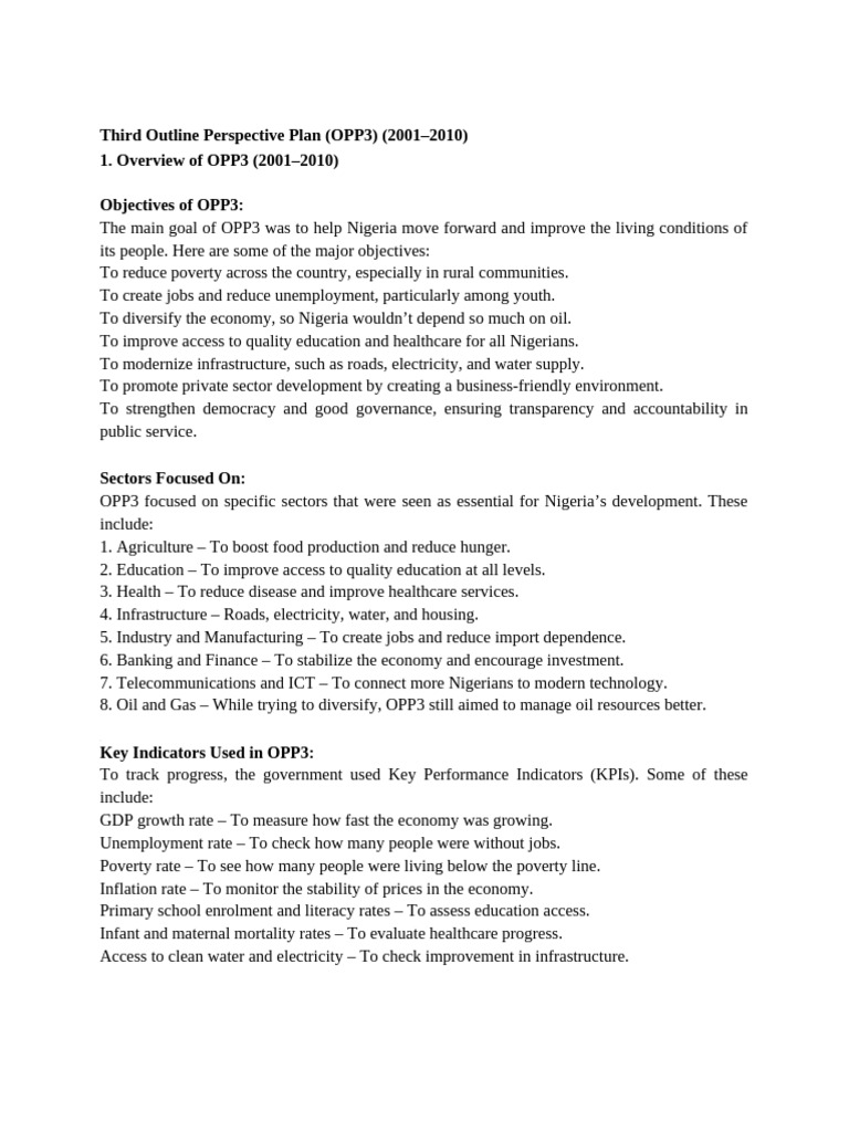Latest Work On OPP3 Outline - 083718 | PDF | Infrastructure | Poverty