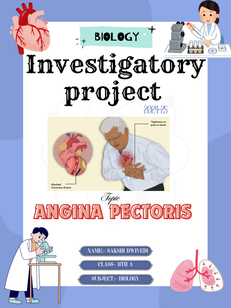 Investigatory Project Class 11 Biology, ANGINA PECTORIS, Biology ...