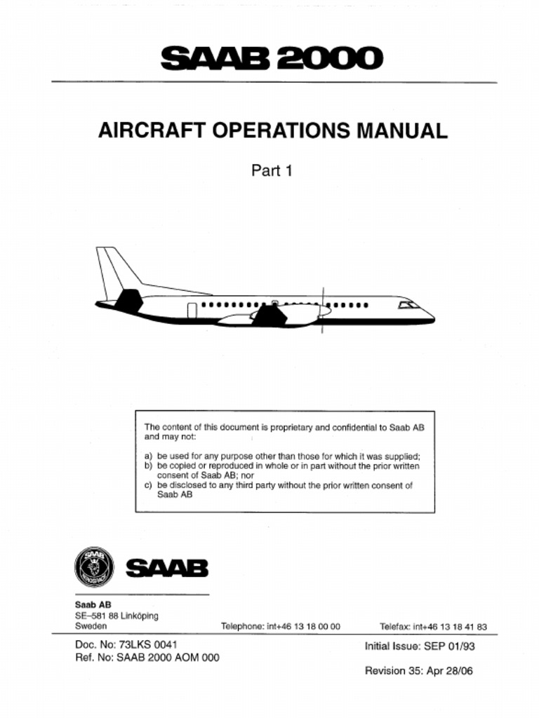 Saab Aom2000 | PDF | Electric Generator | Snow