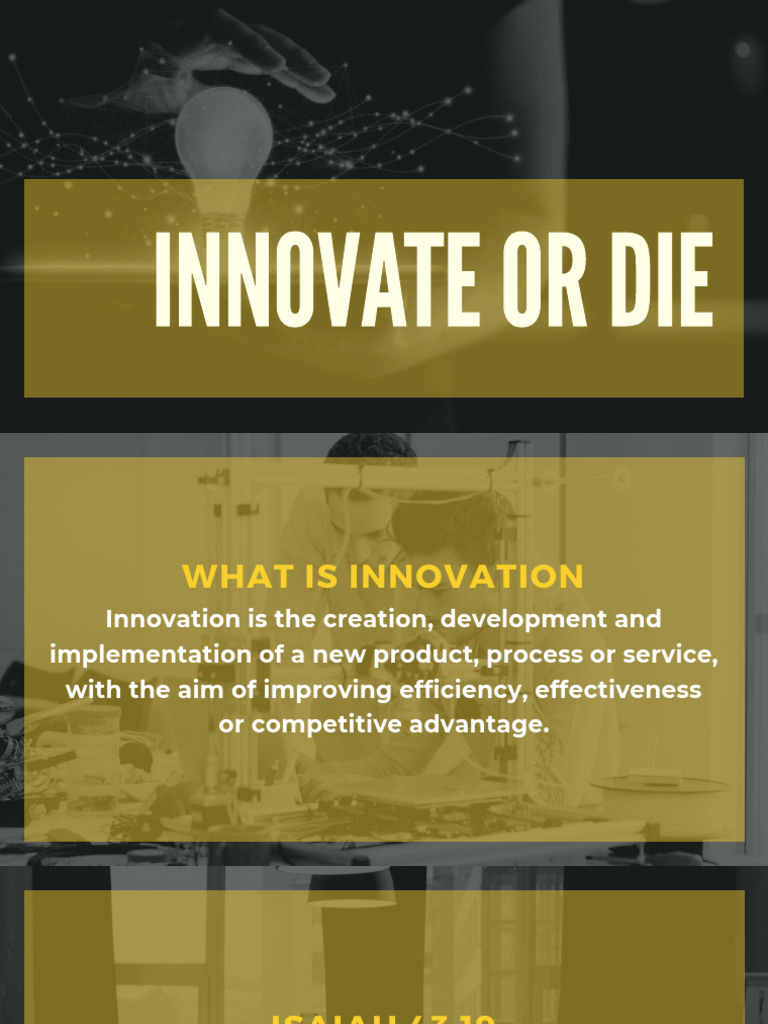 Esp10 2ndwk Innovate or Die Autosaved | PDF