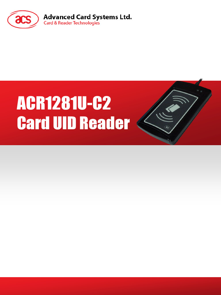 ACR1281U-C2 UID Reader Manual | PDF | Computer Keyboard | Usb