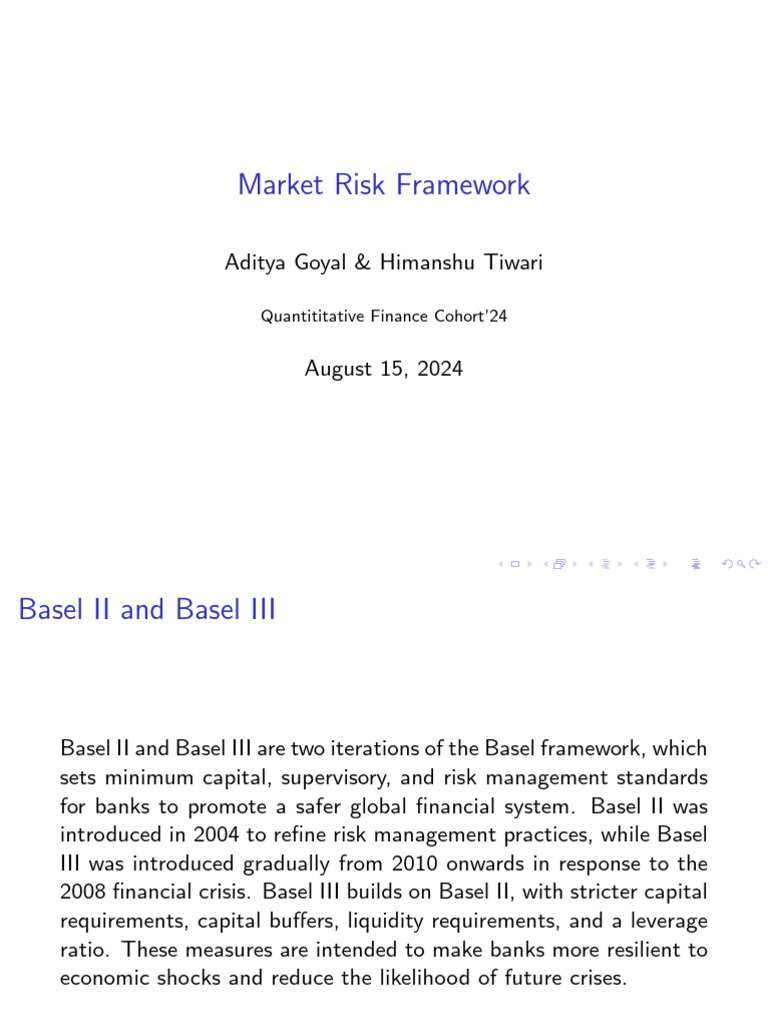 FRTB Market Risk Management Overview | PDF | Greeks (Finance) | Capital ...