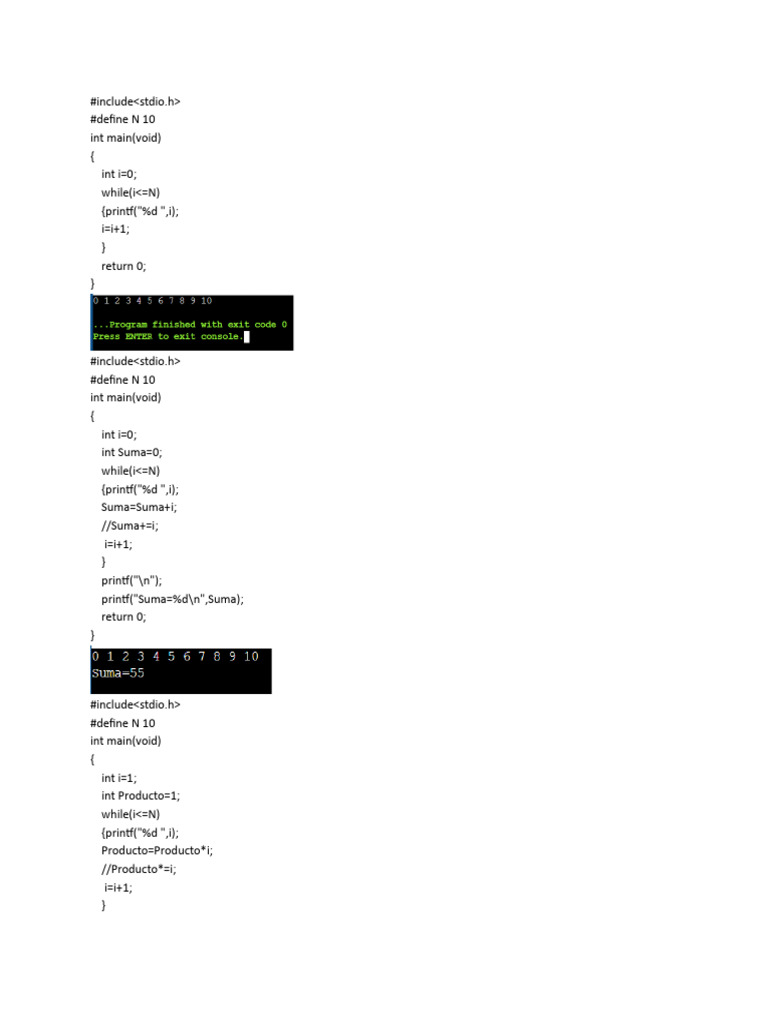 Ciclos For, While y Do - While | PDF