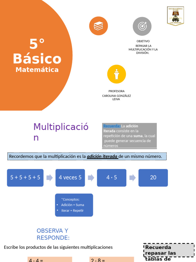 Clase 1 Multiplicación y División | PDF | División (Matemáticas ...