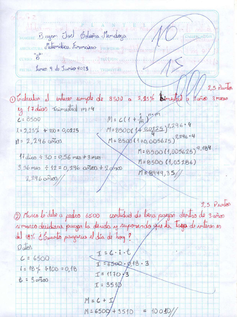 Examen MC Financiera | PDF