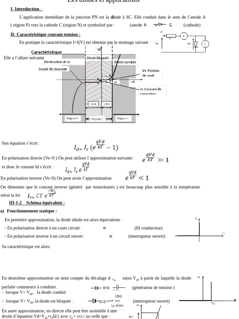 Cours Diode | PDF | Redresseur | Diode