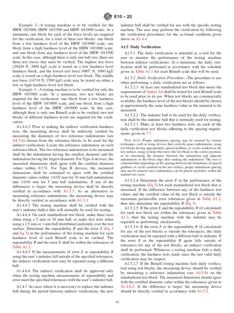 ASTM E10 23 - Part10 | PDF | Engineering Tolerance | Hardness