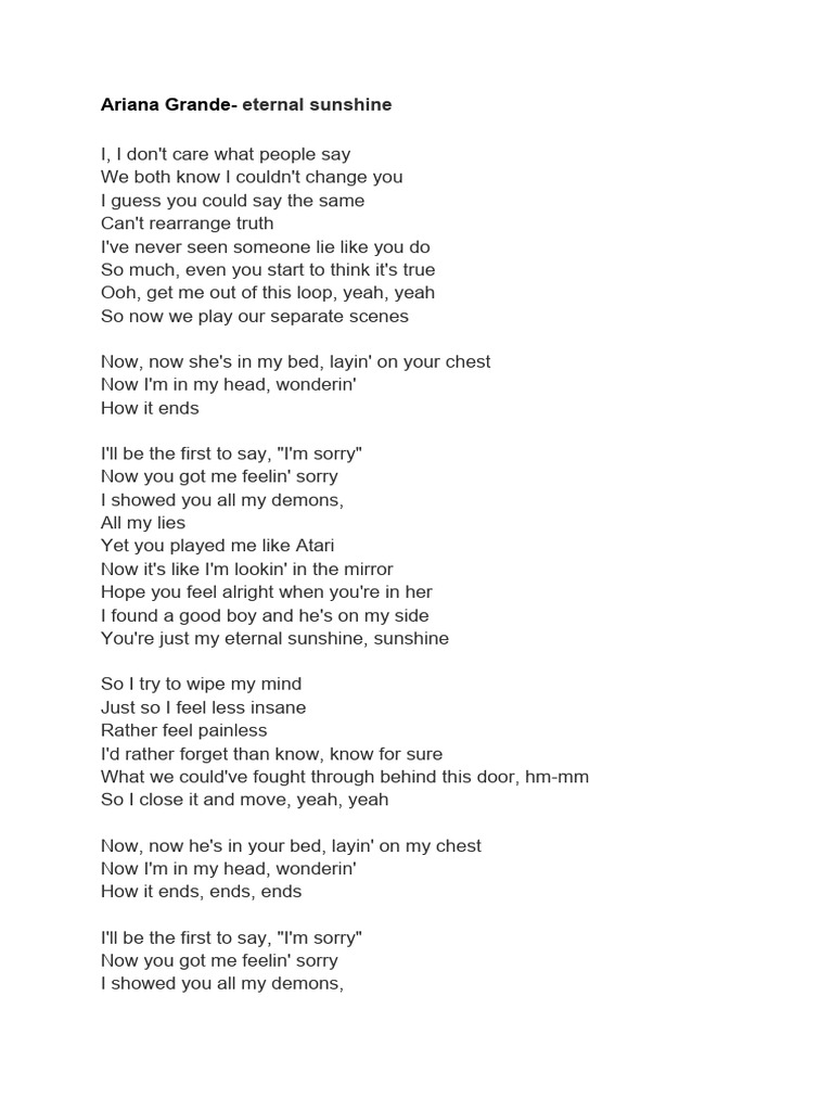 Eternal Sunshine | PDF